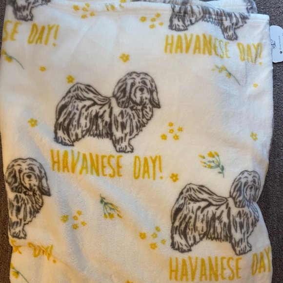 Cozy Companions | Bedding | Havanese Day Plush Fleece Throw 5 In X 70 ...